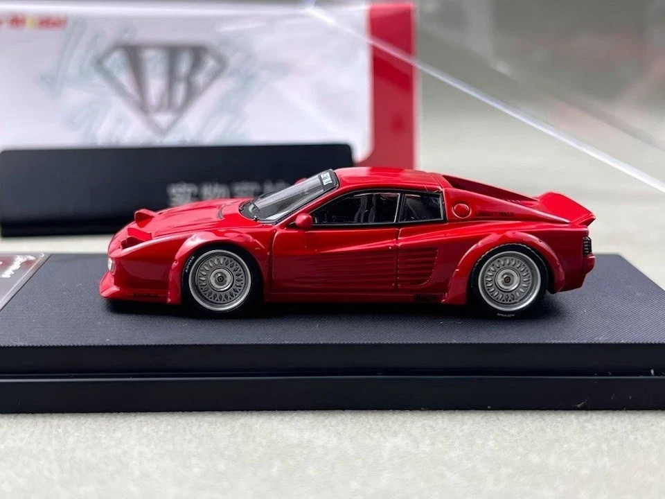 FERRARI TESTAROSSA 512TR LBWK RED LIGHTS POP UP 1/64 DIECAST CAR BY ...