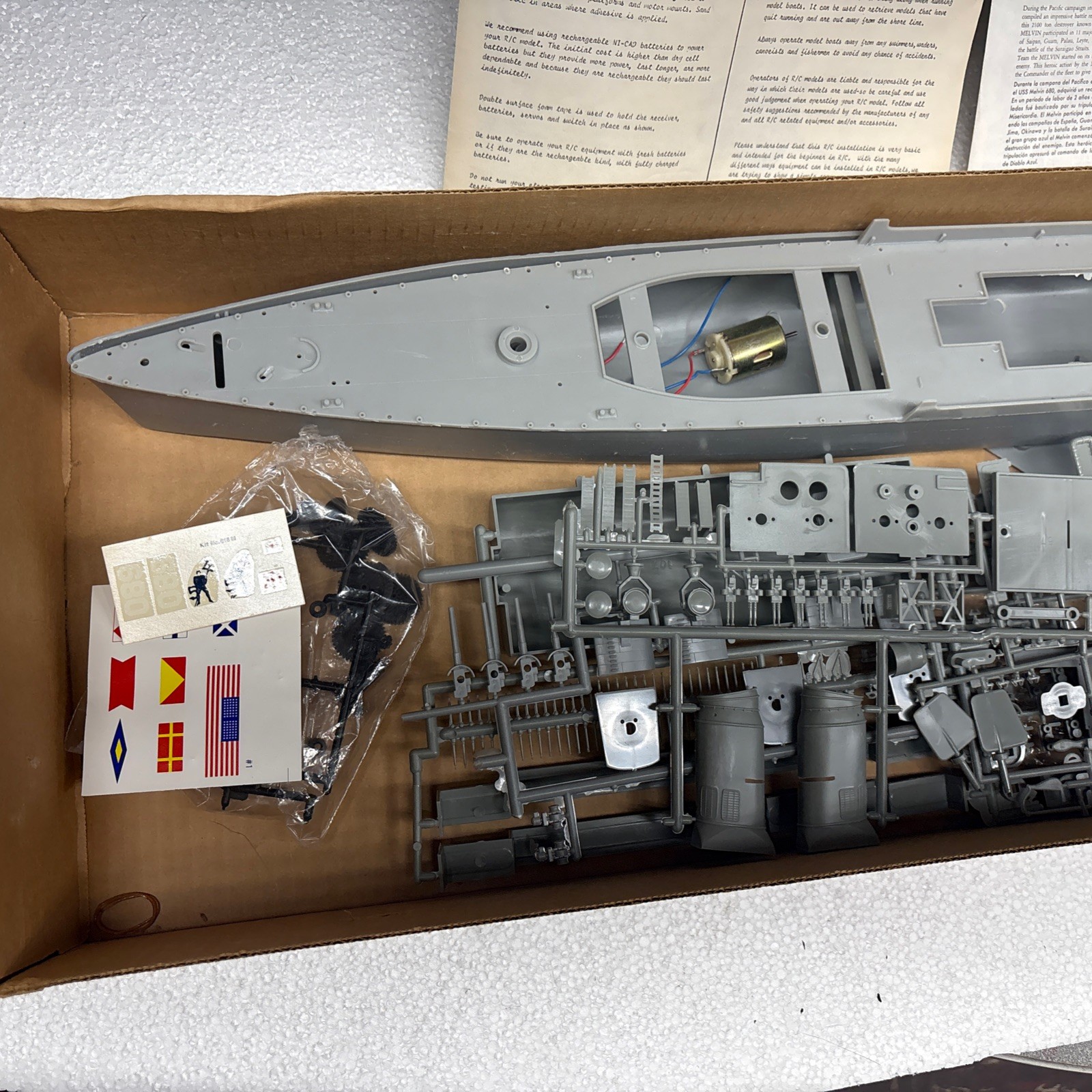 Lindberg Blue Devil Destroyer Motorized Model. Kit 815M. 3 Feet Long ...