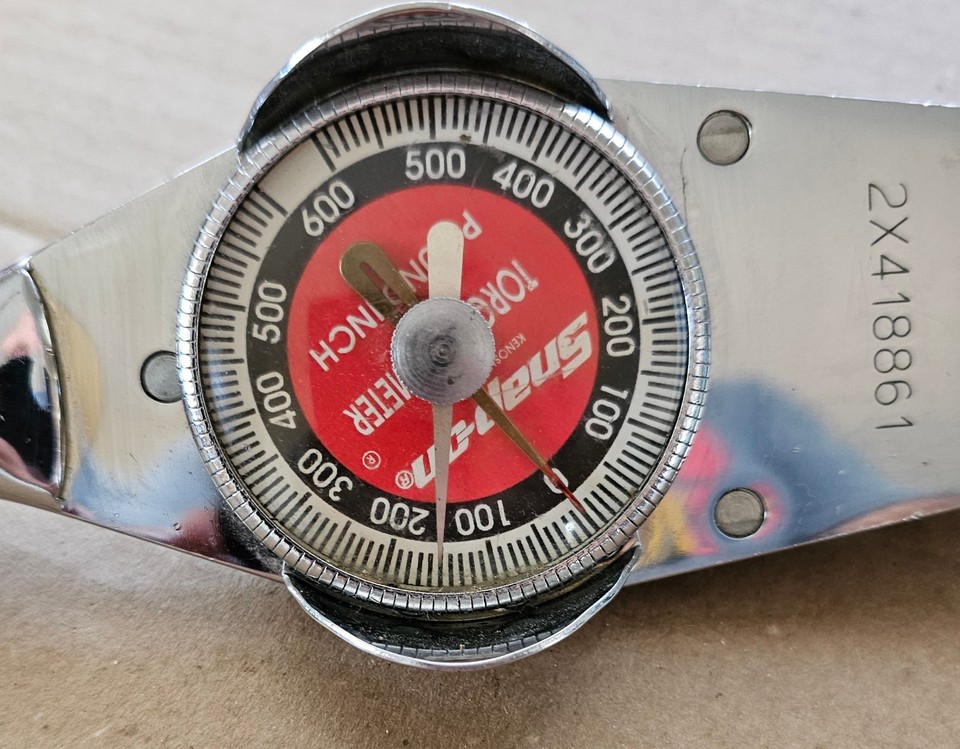 SNAP-ON TE50FUA 3/8"" Drive TORQ-O-METER Torque Wrench, 0-600 in. lbs ...