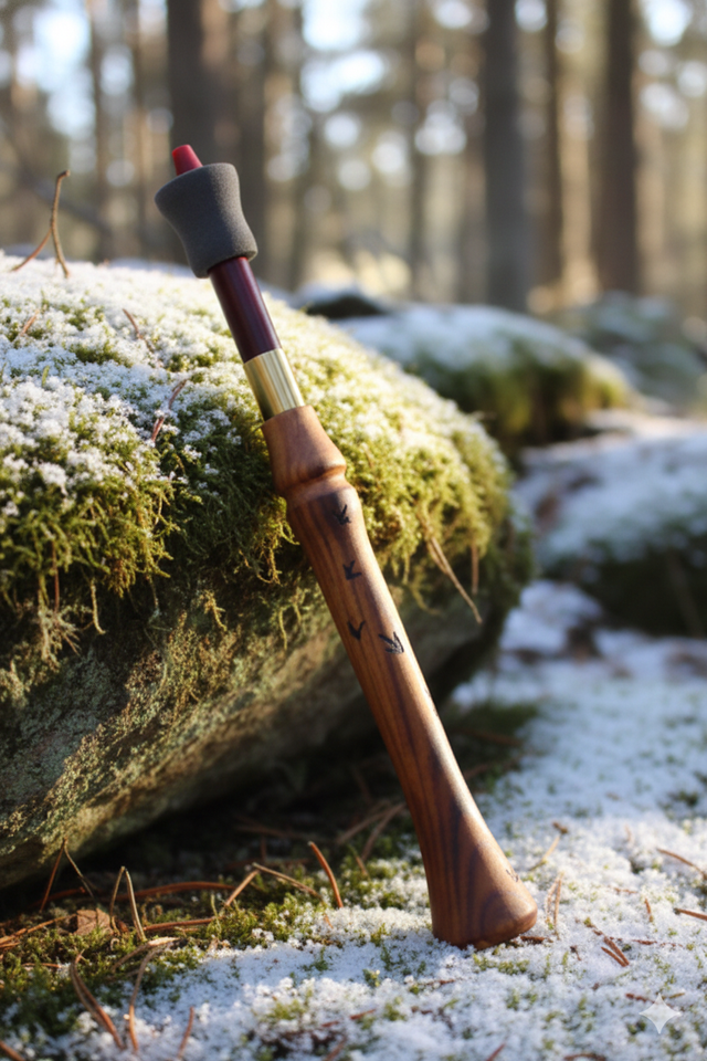 Turkey Trumpet Yelper Game Call Elm Wood Buffalo Bone Turkey Tracks ...