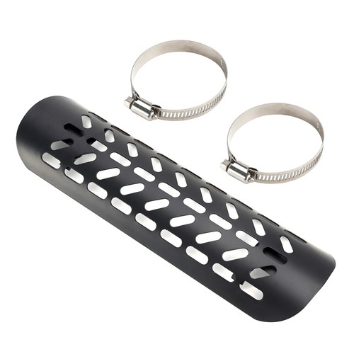 Steel Exhaust Muffler Pipe Heat Deflector Cover Blackb For Motorcycle ...