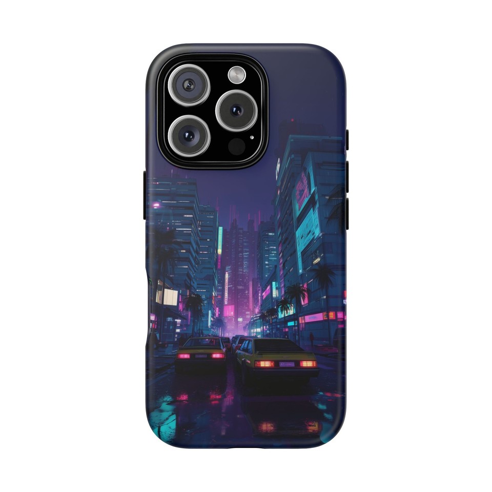 Retro Neon City 80s Cars | Phone Ink Case for iPhone/Galaxy/Pixel | eBay