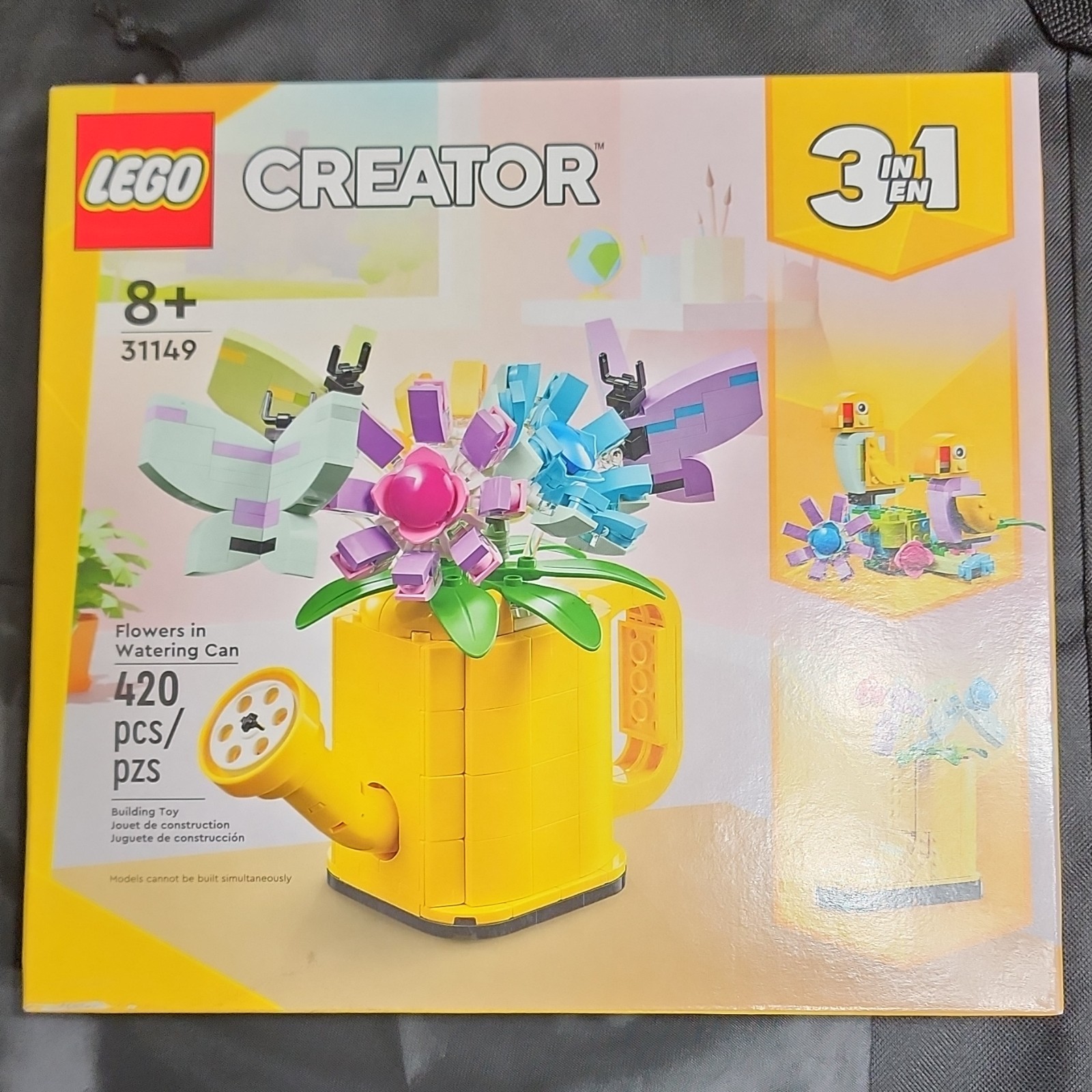 LEGO Creator Flowers in Watering Can 31149 3 in 1 Set 420 Pieces ...