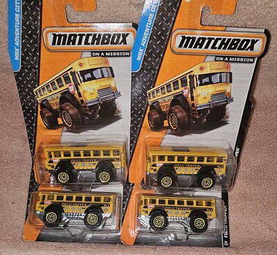 Lot Of 4 Matchbox School Bus 4X4 Lifted Tripper. | eBay