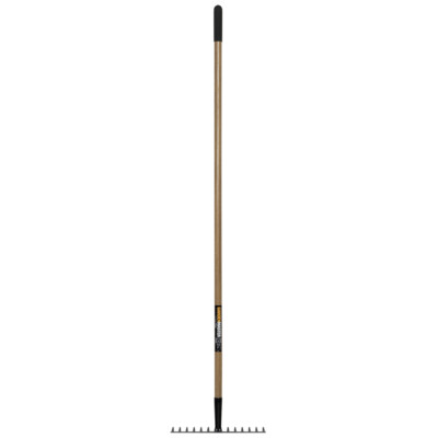 Gardenmaster 14T Rake Soil/Stone Leaves Garden Steel Blade w/ Hardwood ...