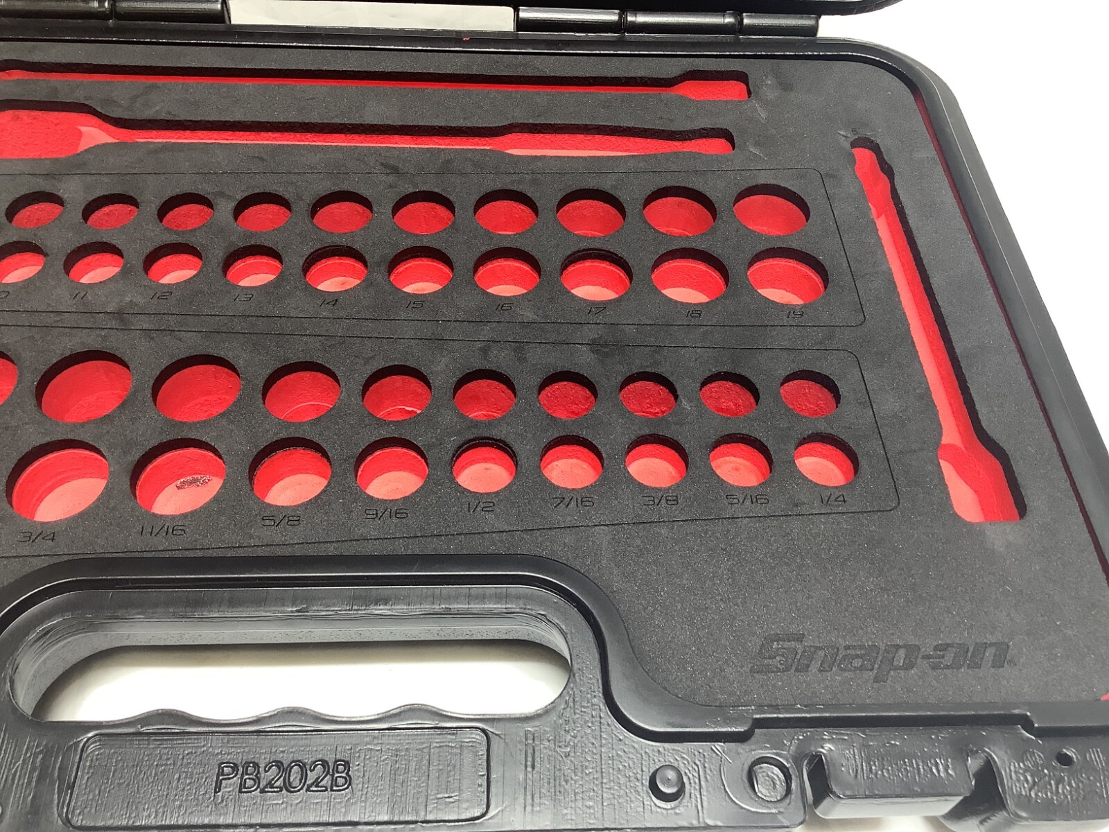 NEW Snap-on™ Hard Case with Foam Organizer for 3/8" drive 51 piece ...