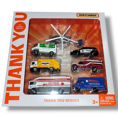 MATCHBOX THANK YOU HEROES SET OF 7 FIRST RESPONDERS MATTEL 2020 | eBay
