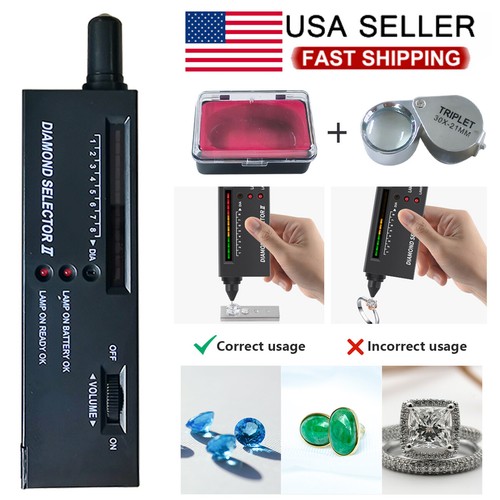 Jewelry Testing Kit - Portable Diamond Tester Tool~30X Jeweler's Loupe ...
