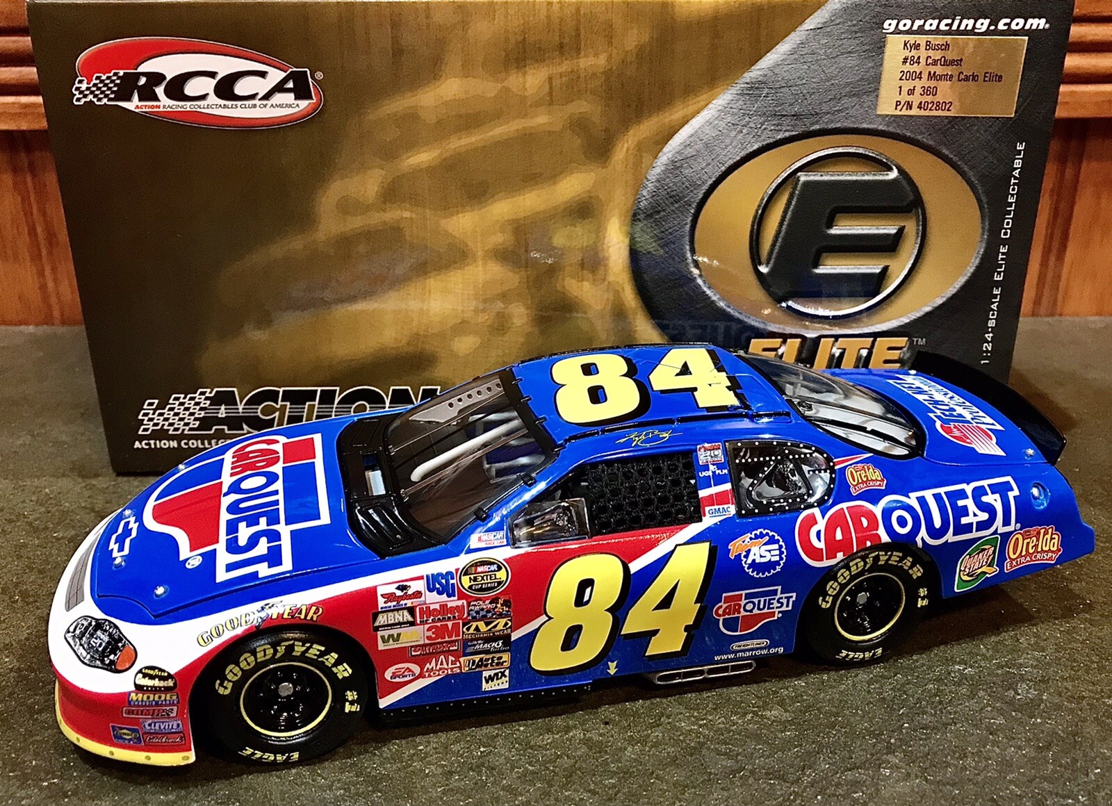 2004 Kyle Busch CarQuest 1/24 ACTION Elite | eBay