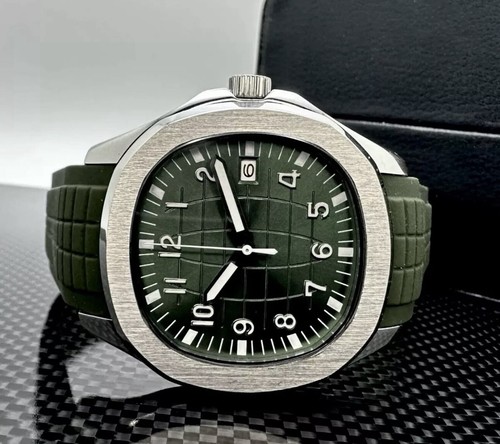 Custom 40mm “Aqua” Style Green Dial Mod Watch w/ NH35 Automatic | eBay