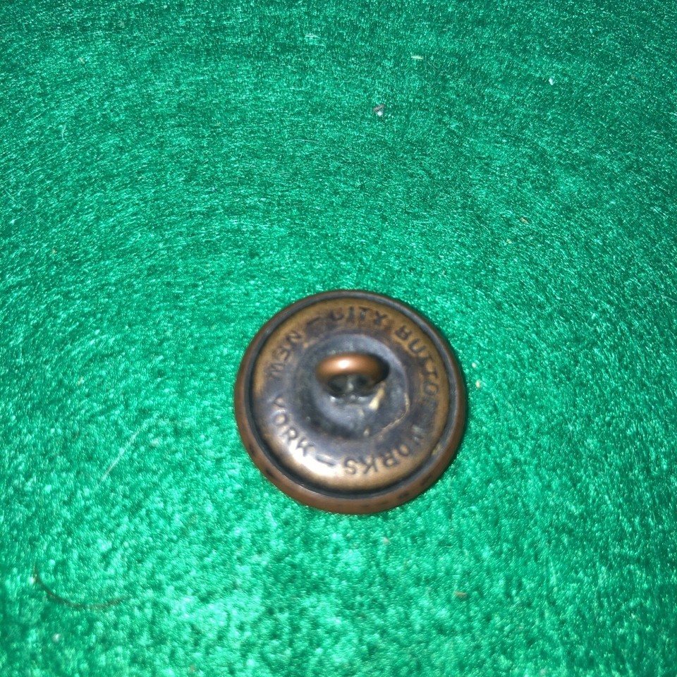 Vintage City Button Works New York Eagle Military Single Button WWI | eBay