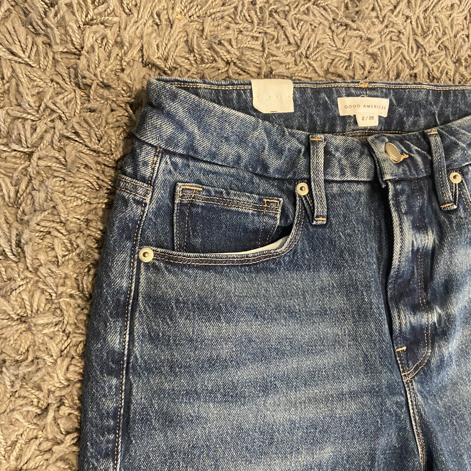 NWT Good American GOOD BOY FRAY HEM 28” Inseam Size 2 | eBay