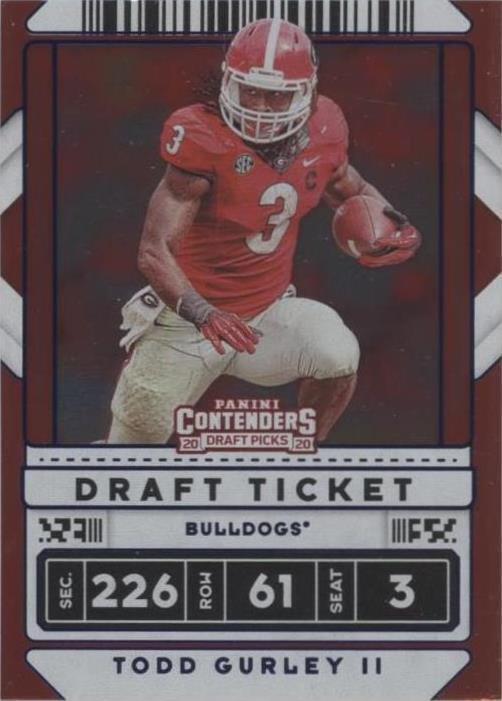 2020 Panini Contenders Draft Picks - Todd Gurley II #96 Draft Ticket ...