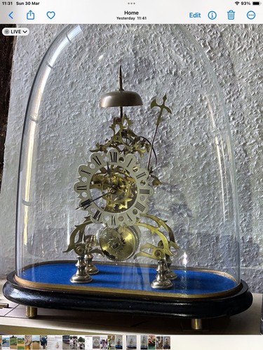 Skeleton Fusee Clock With Passing Strike On The Hour Complete With ...