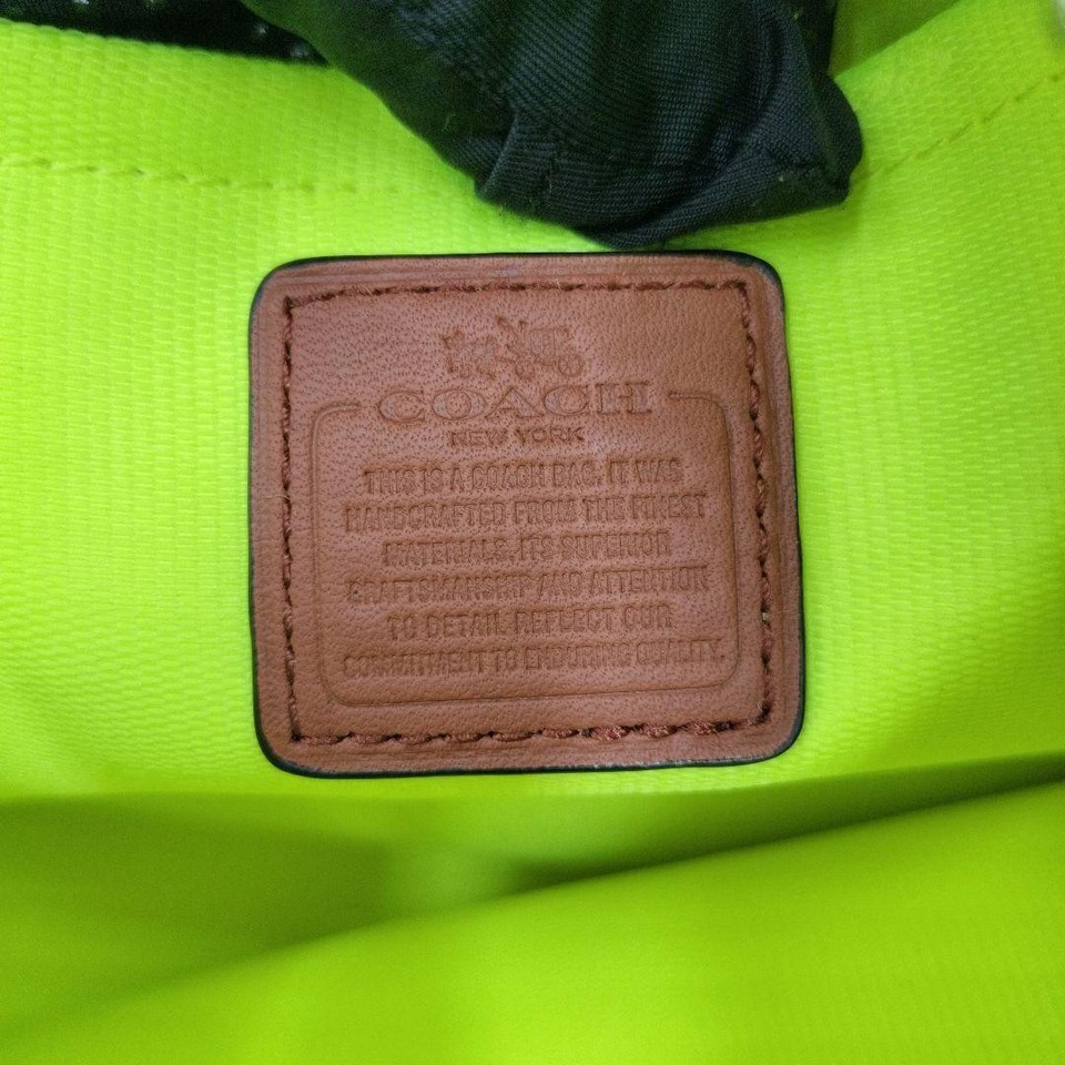 COACH Clutch Bag Leather Turnlock Handheld Carriage Neon Japan A-251116 ...