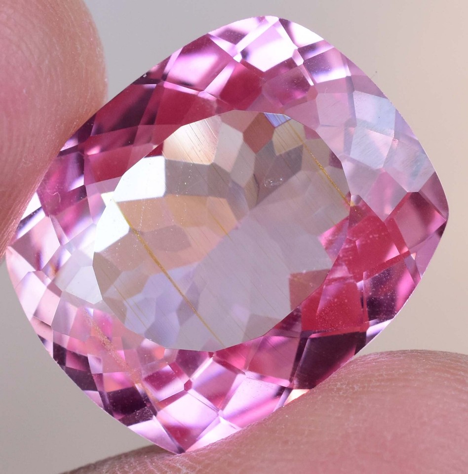 25.10 Ct Stunning Natural Pinkish POUDRETTEITE Burmese Certified Loose ...