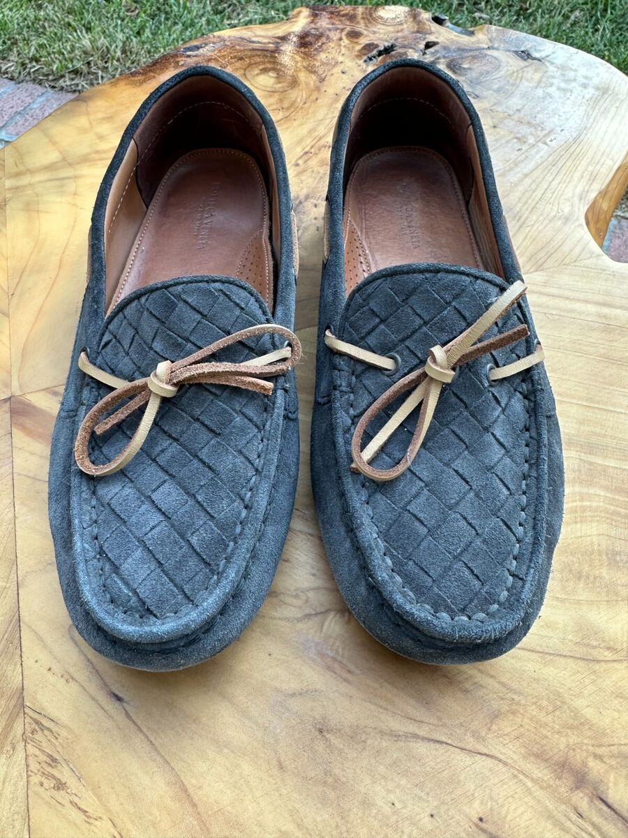 BOTTEGA VENETA Intrecciato Weave Suede Loafers/Driving Shoe BOTTEGA VENETA Intrecciato Weave Suede Loafers/Driving Shoe
