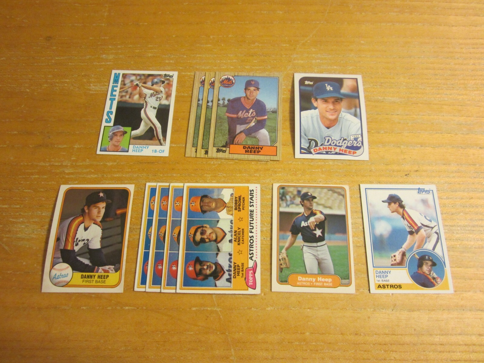 Danny Heep Lot of 12 Trading Cards w/5 ROOKIES MLB Houston Astros, Mets ...