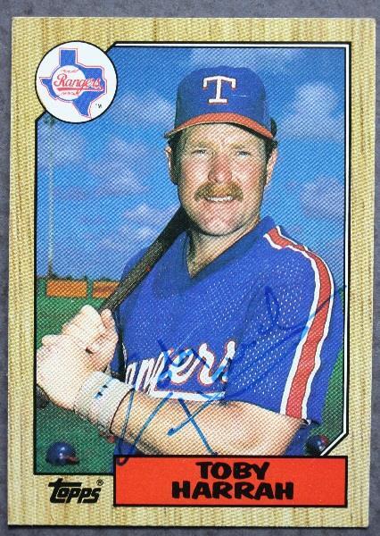 Texas Rangers star Toby Harrah signed / autographed 1987 Topps Baseball ...