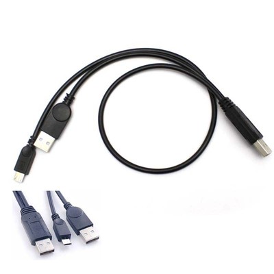 New USB 2.0 A Male to A Male + Micro 5pin Male Data Power Y Cable HDD ...