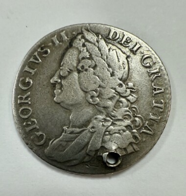 1750 George II Silver Shilling – Fine (Pierced) – Pre‑Decimal Rare ...