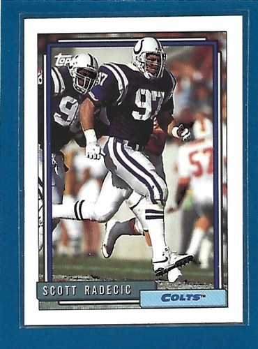 1992 Topps Football Scott Radecic #216 Indianapolis Colts | eBay