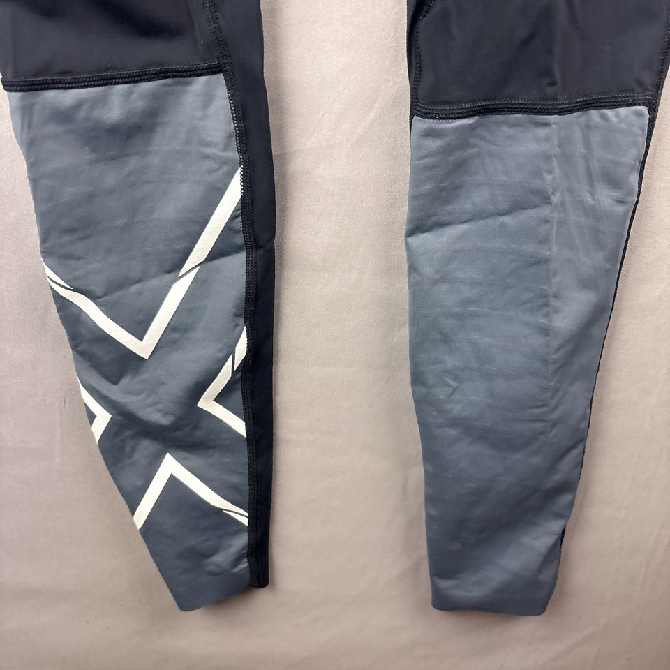 2XU Compression Tights Men's M Black Silver Reflective Running Base ...