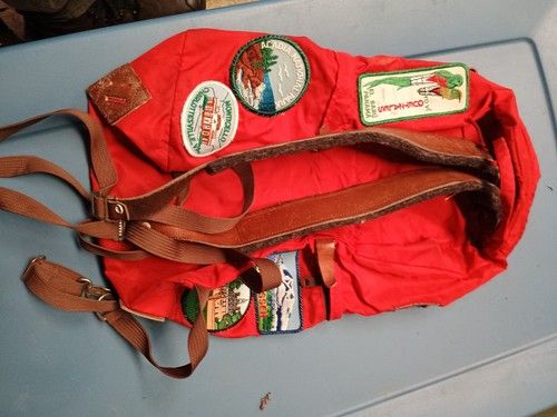 Vintage Alpine Designs Sport Backpack Camping Hiking W/ Patches | eBay
