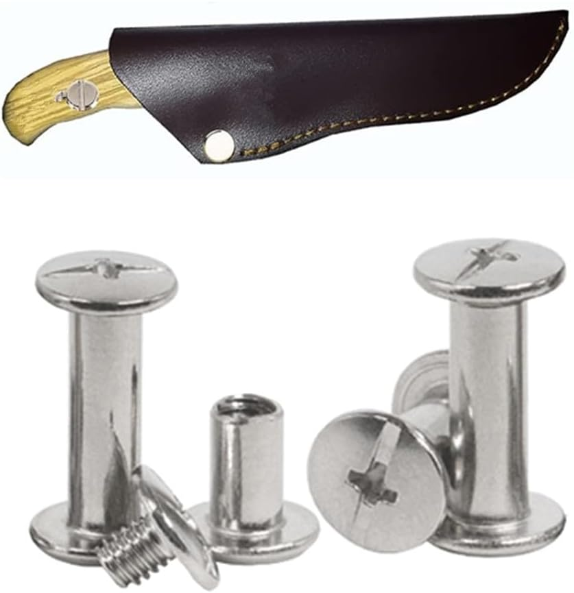 100 Sets Binding Chicago Screws,Brass Plated Binding Screw Binder Post ...