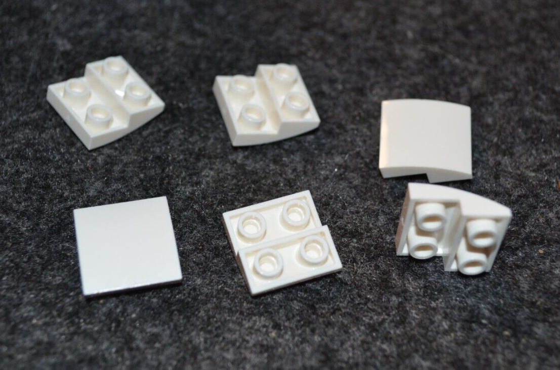(6) 2x2 White Inverted Rounded Bottom Bow Bricks - NEW Lego Parts ~ | eBay