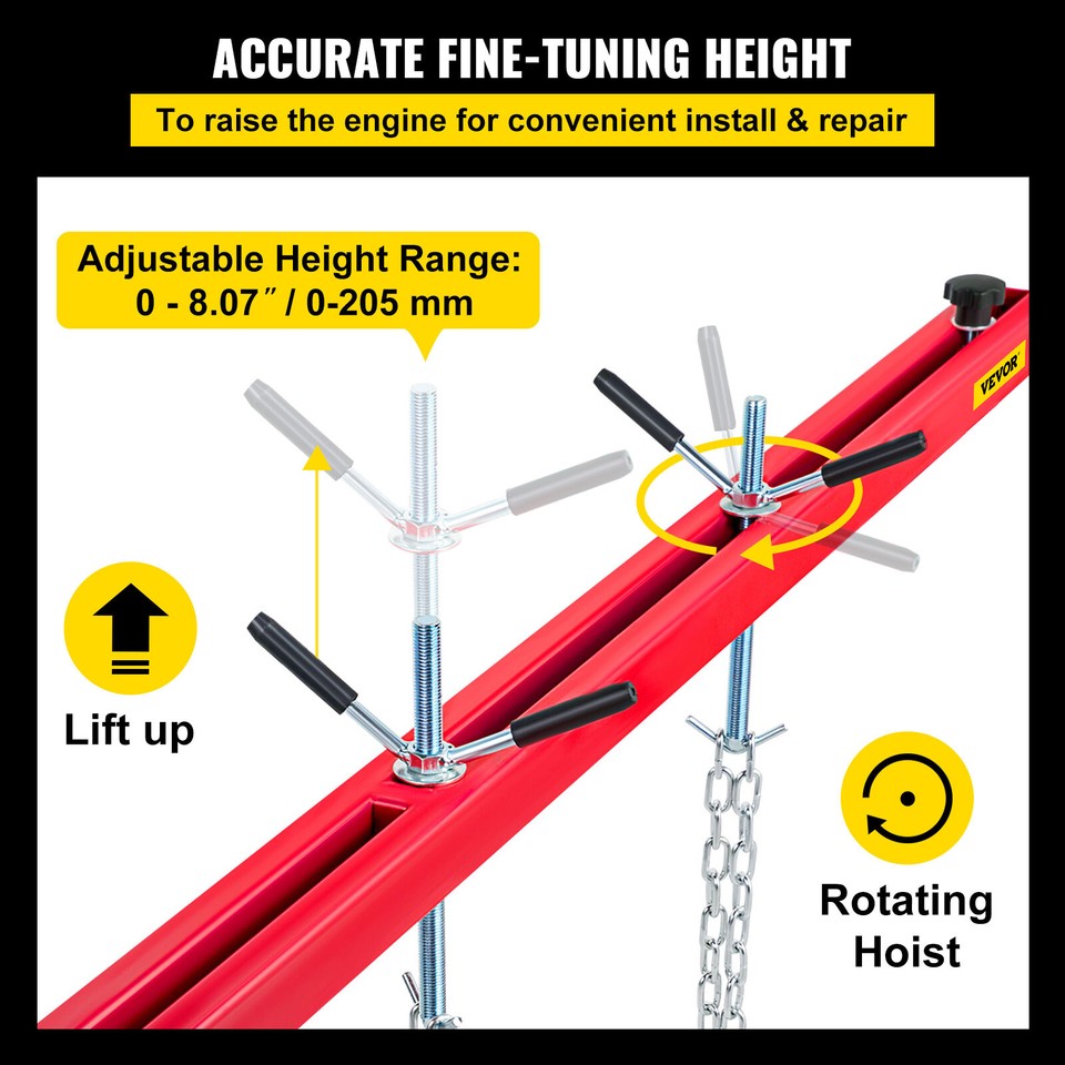 VEVOR Engine Support Bar Engine Load Leveler 1100 Lbs Transmission w ...