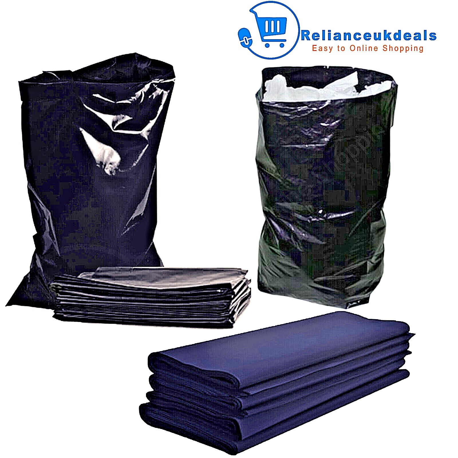 Rubble Sacks Builders Bags Heavy Duty Rubbish Waste Large Black 20x30 ...