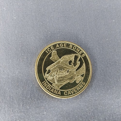 Indiana IN Caverns Binkley Cave Corydon ICE AGE BONES Souvenir Doubloon ...