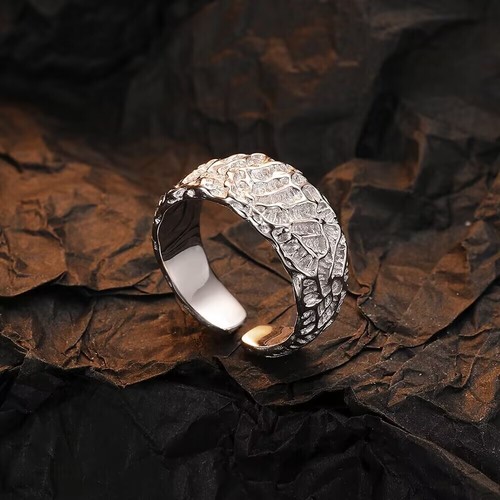 925 Silver Women Fashion Personalized Irregular Concave Convex Wide Open Ring | eBay