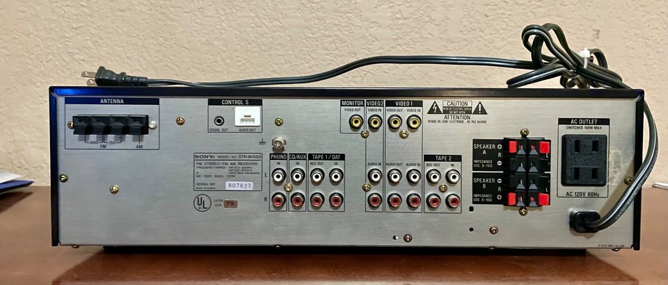 Vintage Sony STR-AV550 FM/AM Stereo Receiver (Tested) | eBay
