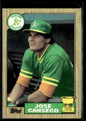 1987 Topps Rookie Cup Baseball Jose Canseco Rookie Oakland Athletics ...