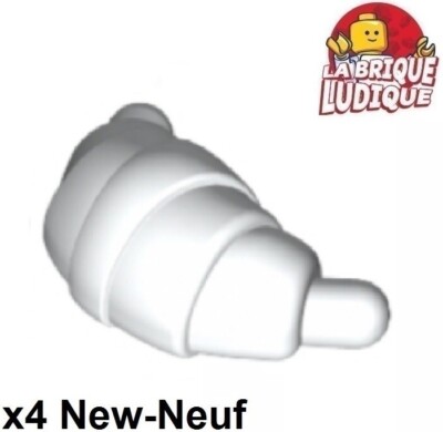 Lego 4X Food Croissant Bread Bakery White 33125 New | eBay