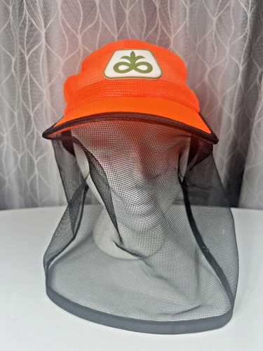 Seed Corn Cap Hi Vis Orange Dupont Pioneer With Protective Face Mesh ...