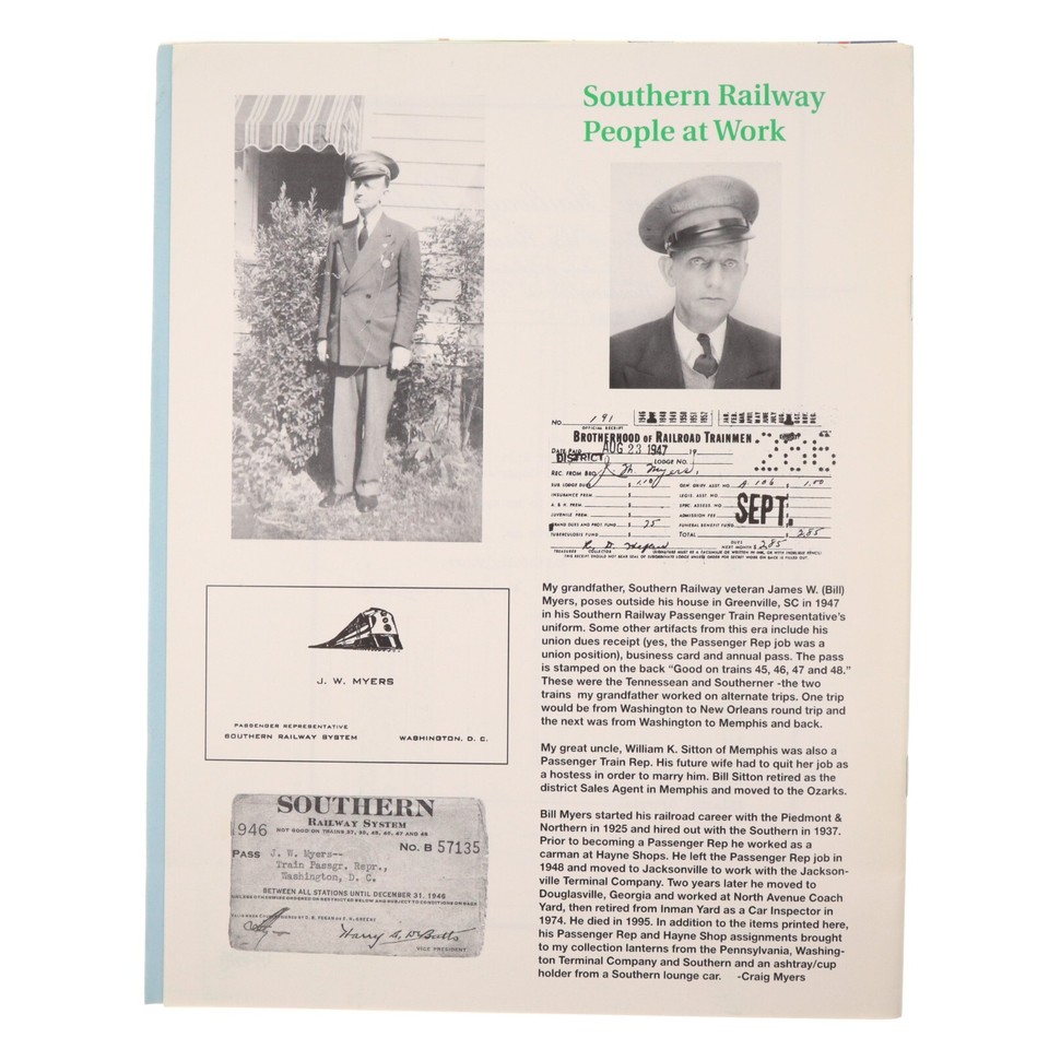 Ties Southern Railway Historical Assn Magazine November December 1997 ...