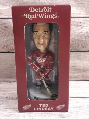 VINTAGE TED LINDSAY AUTOGRAPHED RED WINGS BOBBLEHEAD & 3 AUTOGRAPHED ...