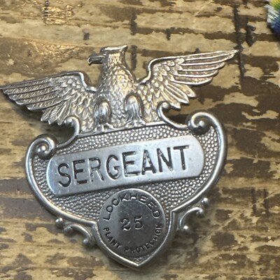 Vintage Obsolete WW2? Lockheed Aircraft Plant Protection Badge | eBay