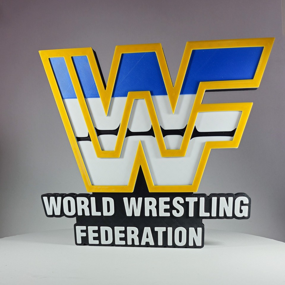 WWF World Wrestling Federation 3D printed stand | Wrestling display ...