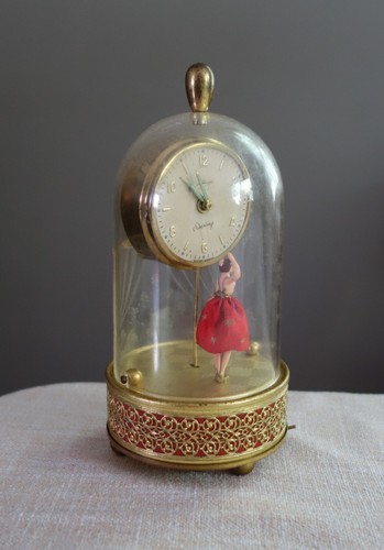 VTG German Dancing Ballerina Music Box Clock Automaton Schmid-Schlenker ...