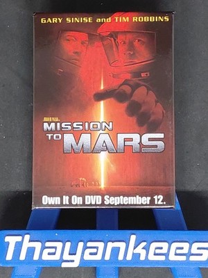 Movie Promo Mission To Mars 2000 pin back Button Tim Robbins Gary ...