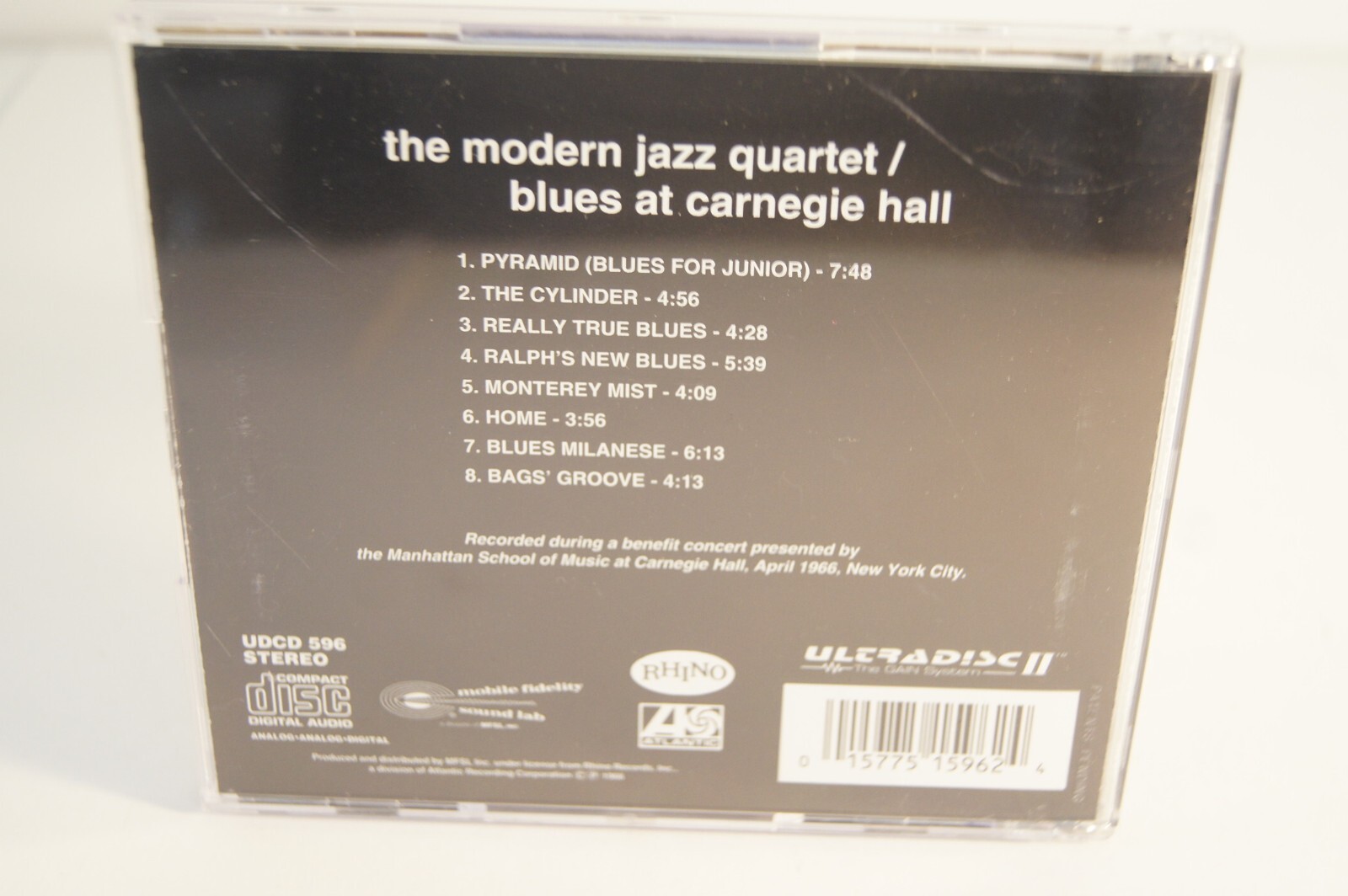 The Modern Jazz Quartet Blues At Carnegie Hall CD Mint Disc 24 KT Gold 1966 15775159624| eBay