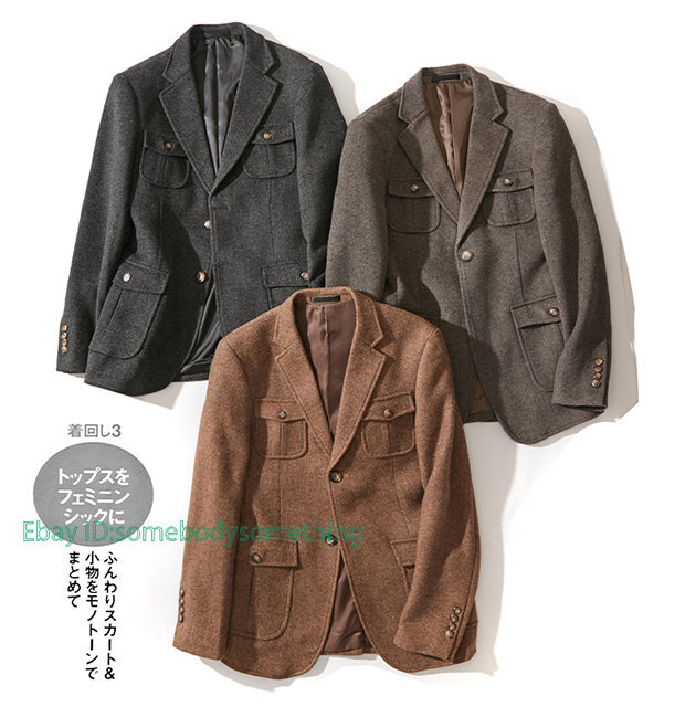 Mens British Style Woolen Herringbone Tweed Hunting Formal Jacket ...