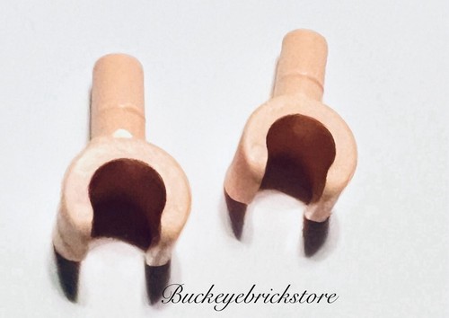 LEGO One Pair Light Fair Nougat Flesh Minifig Minifigure Hands Gloves ...