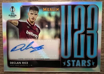 Declan Rice Auto 98/99 - Topps Merlin UCC - U23 Stars - 2022-23 | eBay