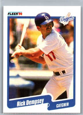 RICK DEMPSEY 1990 Fleer MLB Baseball Card #392 Los Angeles Dodgers | eBay