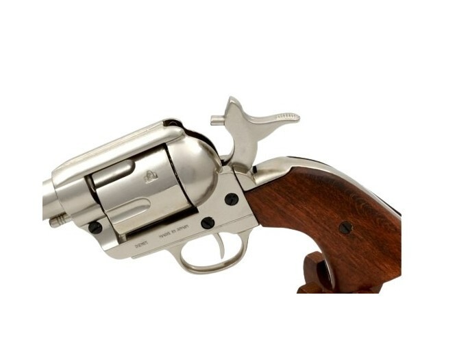 Denix M1873 Cavalry Non-Firing Replica Revolver in Nickel Finish, Metal ...